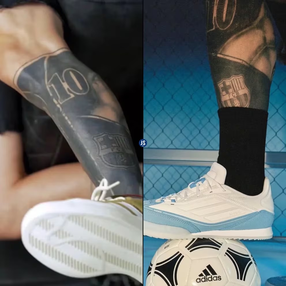 Lionel Messi actualizó el tatuaje de su pierna izquierda: el detalle ...